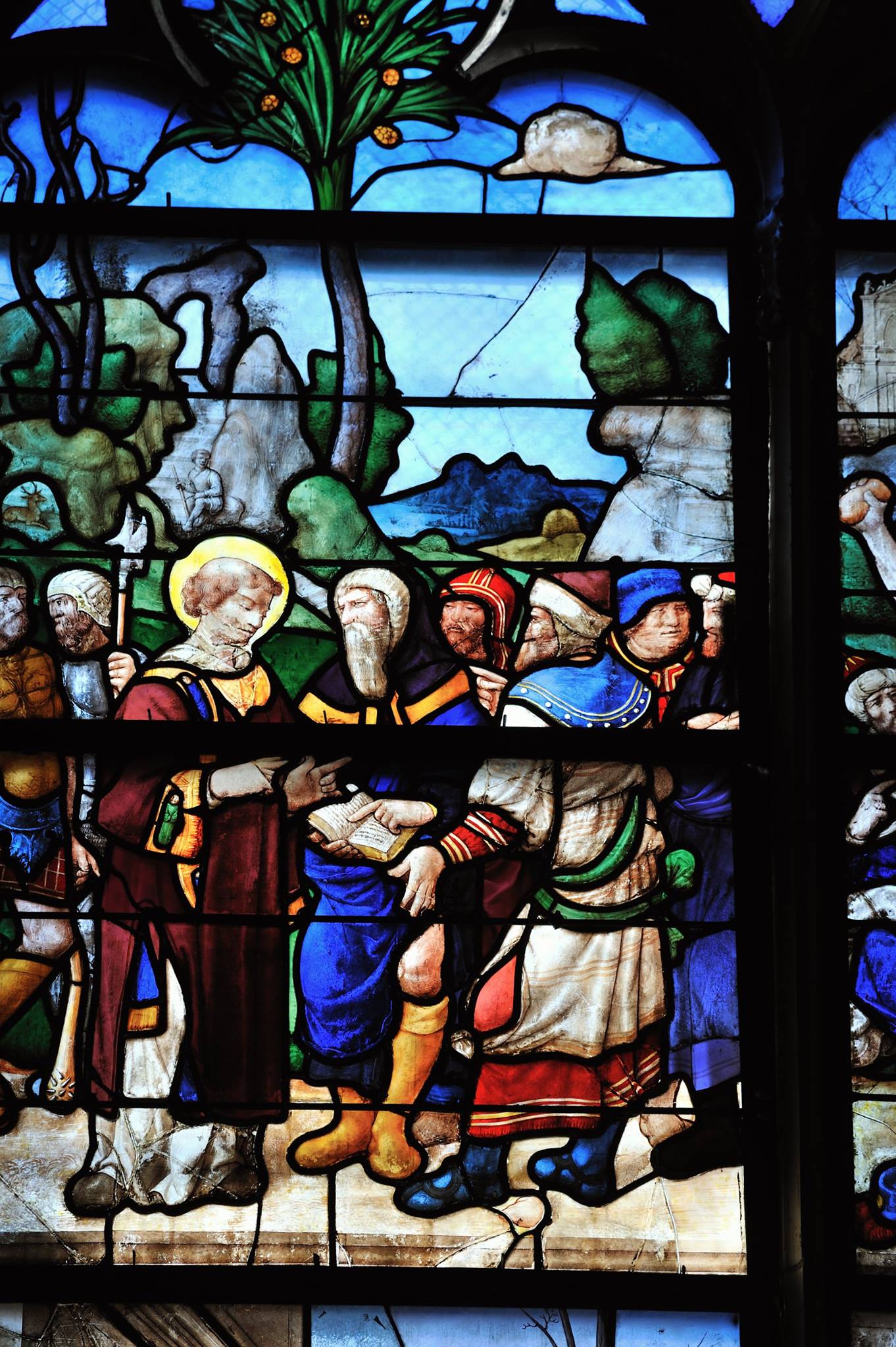 Saint Étienne discute des Écritures Saintes avec les gardiens de la Loi ...